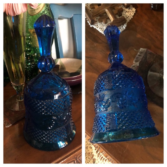 Vintage | Accents | Vintage Aqua Blue Glass Bell | Poshmark